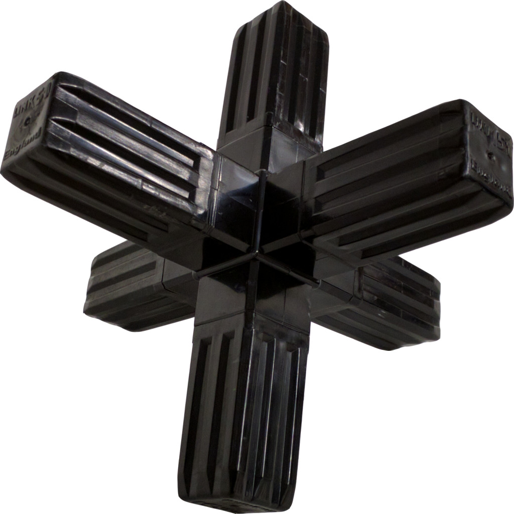 100-324-S 6-Way Steel-Core Black Connector - EZTube | Easy to Assemble ...