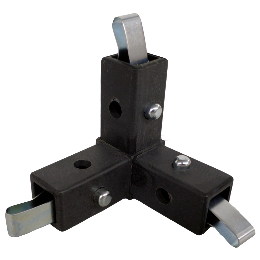 200-308-QR 3-Way Black Composite Quick-Release Corner Connector ...